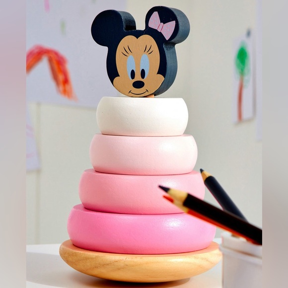 Disney | Accessories | Disneys Minnie Mouse Wooden Stacker Toy | Poshmark